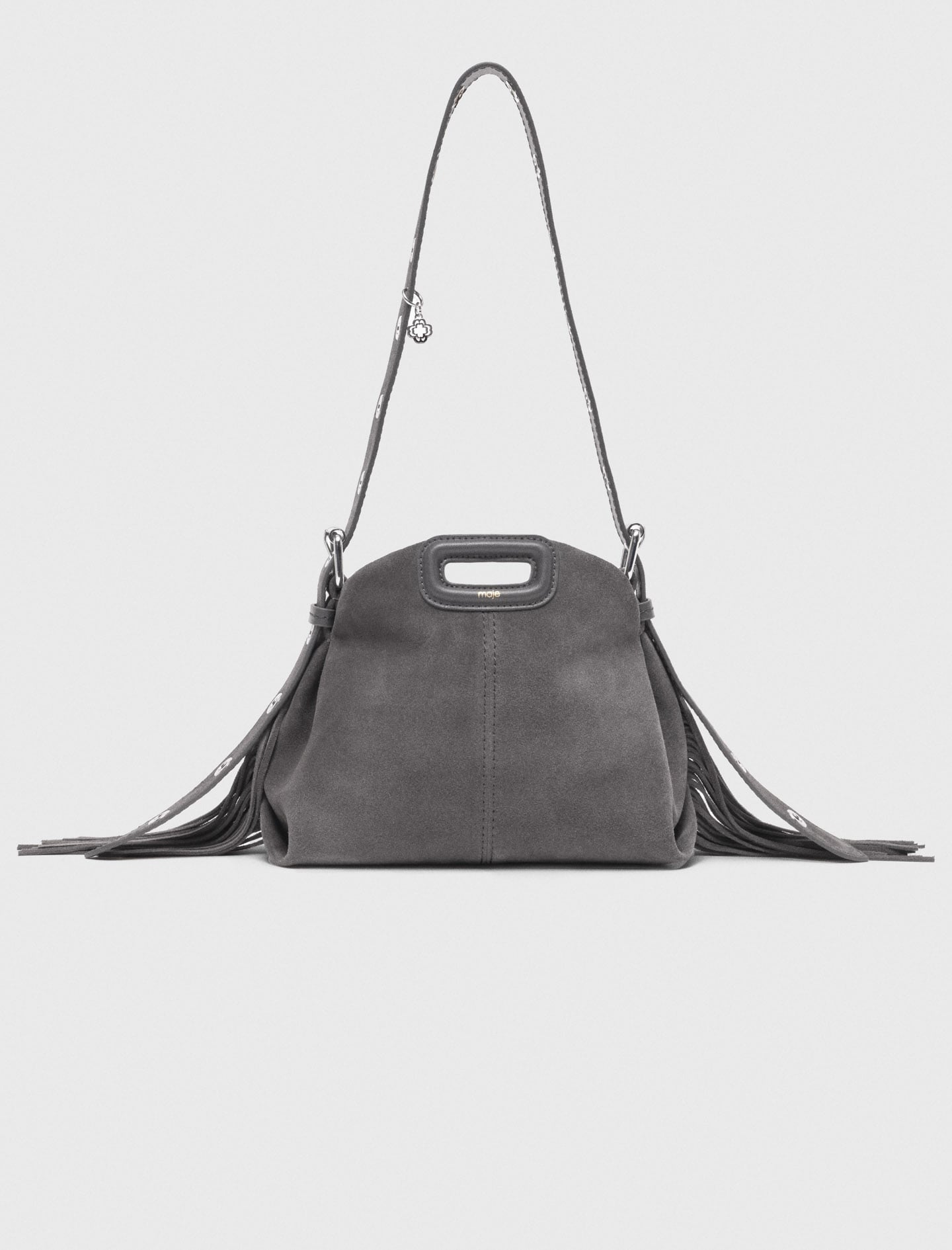 Miss M mini suede bag Grey for Women | Maje
