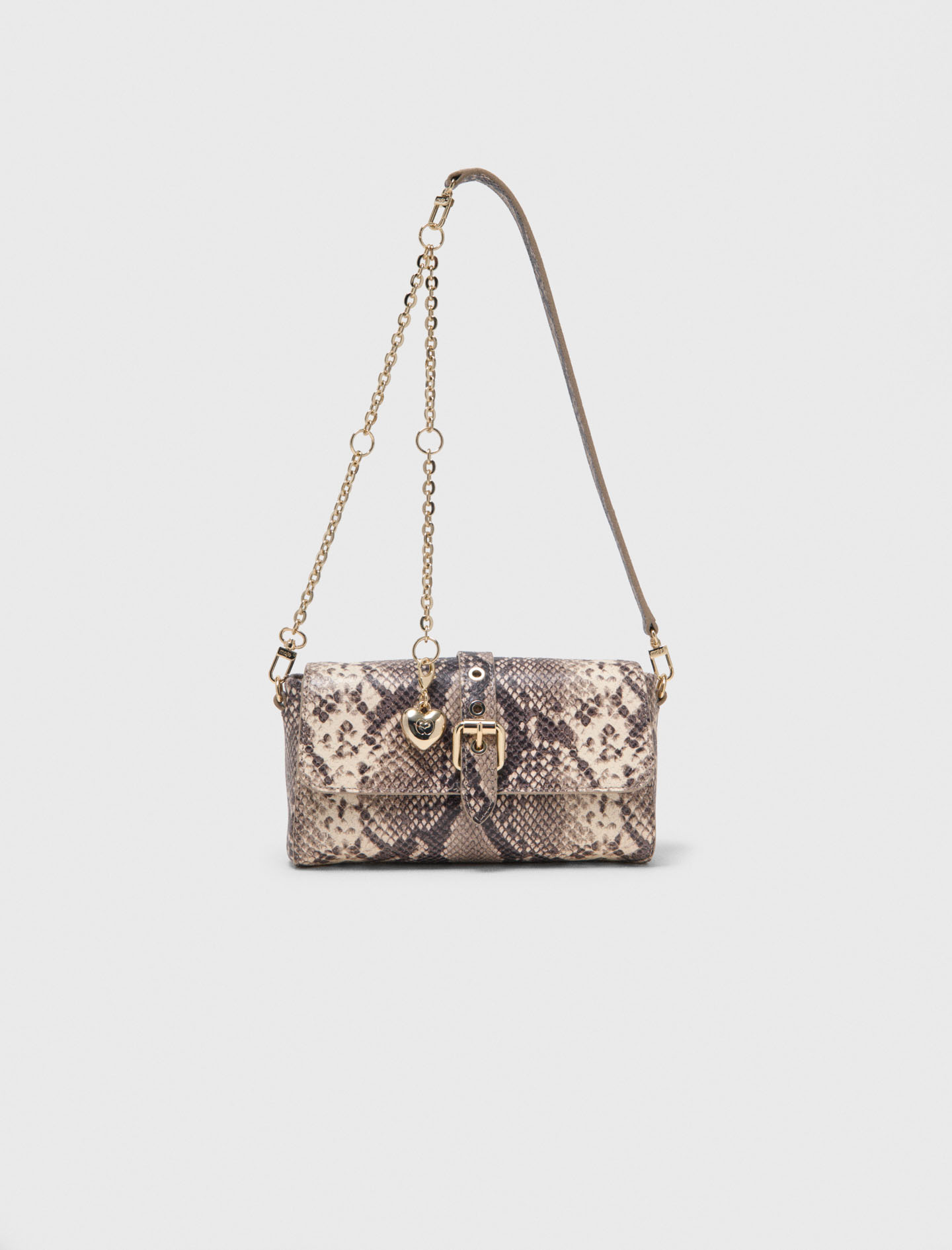Python-effect Miss M Walk bag Natural snake print for Women | Maje